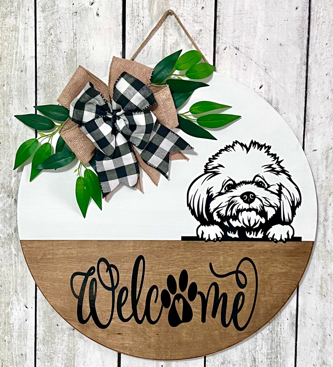 Maltese Welcome Sign, Maltese Sign, Dog Welcome Sign - Etsy