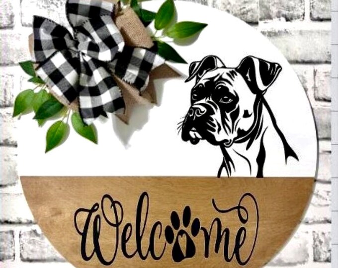 BOXER Door Hanger, Dog Door Hanger, Boxer Dog Sign, Dog Decorations ...