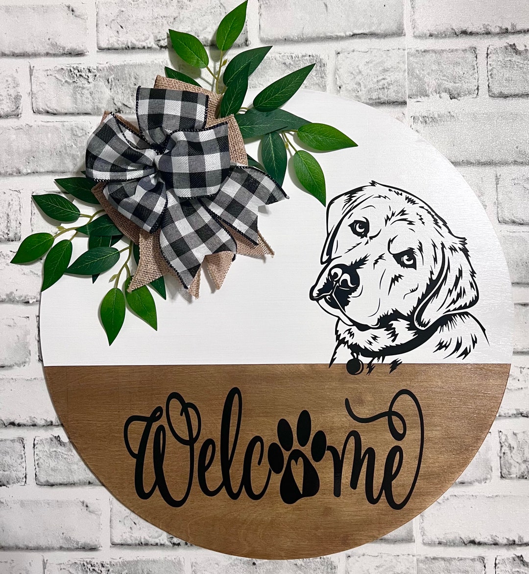 Labrador Retriever Welcome Sign, 18 Inch Lab Welcome Sign, Lab Sign ...