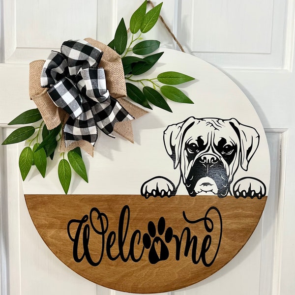 Boxer Welcome Sign - Etsy
