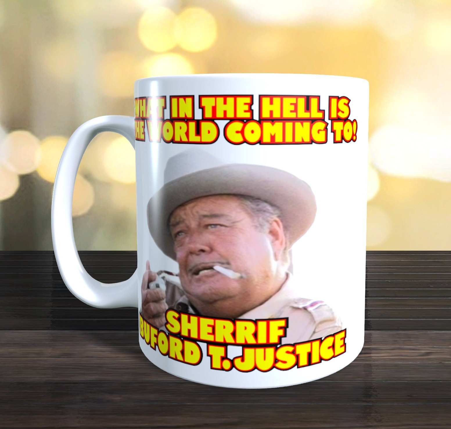 Sheriff Buford T. Justice Mug, Smokey and the Bandit, Retro Movie ...
