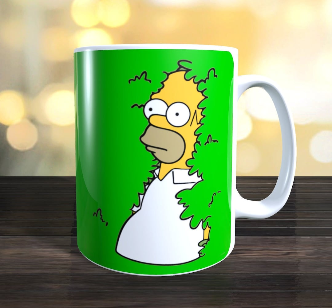 Homer Hedge Mug, the Simpsons, Image Both Sides - Etsy
