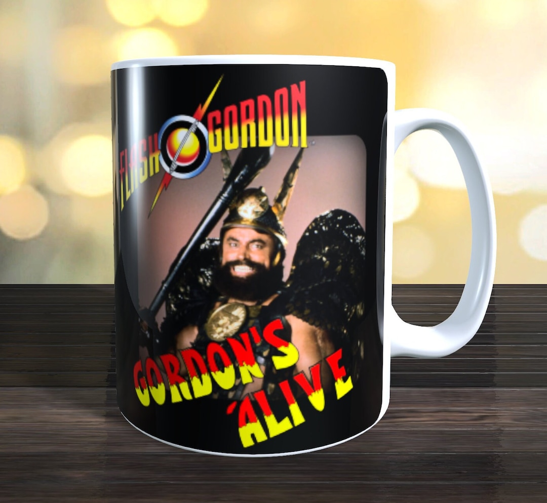 Gordon's Alive Mug, Flash Gordon, Vultan, Retro Movie. Image on Both ...