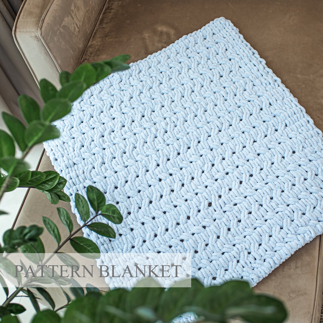 Loop Yarn Blanket Pattern Pdf Chunky Knit Blanket Alize - Etsy