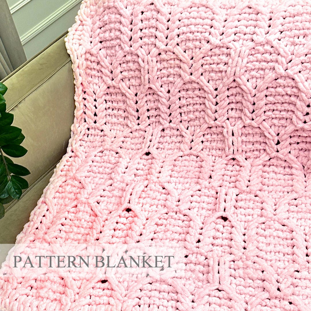 Loop Yarn Blanket Pattern Loopity Loops Do It Yourself DIY Chunky Knit ...