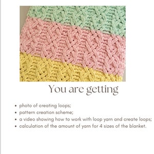 Alize Puffy Blanket Pattern PDF, Finger Knit Blanket Pattern, Loop Yarn ...