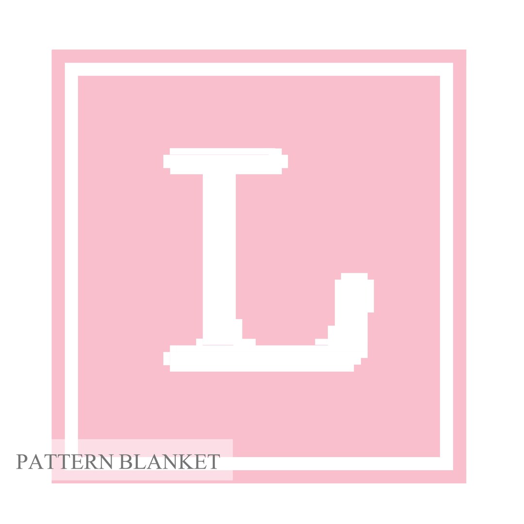 Letter L Frame Blanket Pattern Pdf+video Finger Chunky Knitting Alize ...