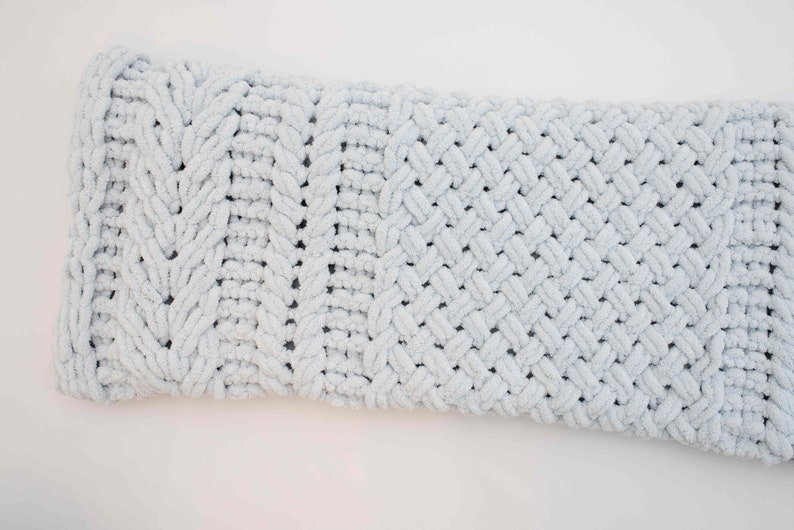 Loop Yarn Blanket Pattern Finger Knit Blanket Pattern Pdf - Etsy