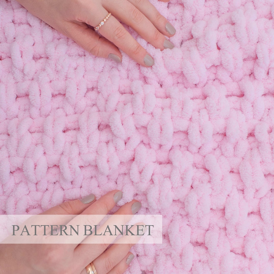 Alize Puffy Blanket Pattern, Beginner Patterns, Finger Knit Blanket ...