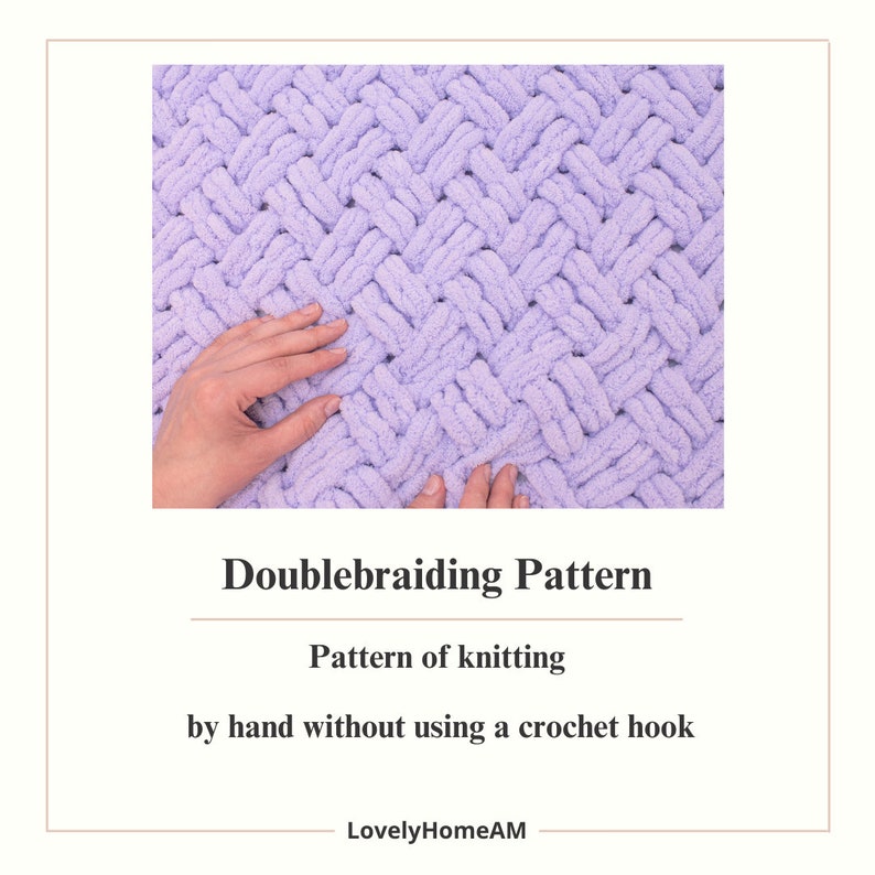 Beginner Finger Knit Blanket Pattern: Alize Puffy Loop Yarn (PDF ...