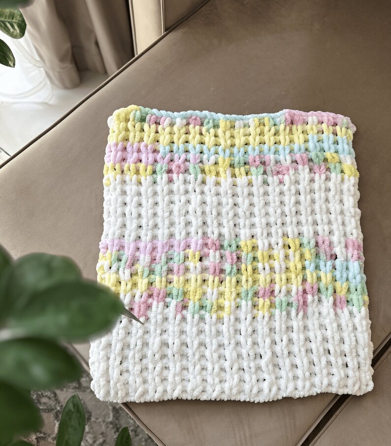 Loop Yarn Blanket Pattern: Beginner Finger Knitting (PDF Pattern) - Etsy