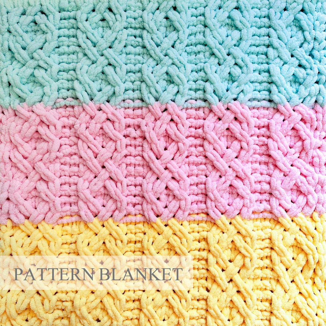 Alize Puffy Blanket Pattern PDF, Finger Knit Blanket Pattern, Loop Yarn ...
