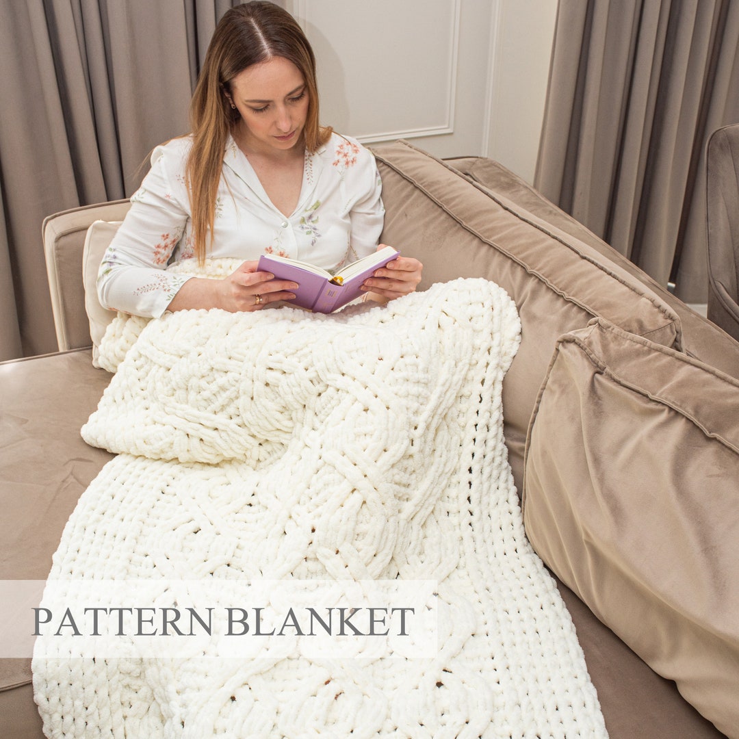 Finger Knit Blanket Pattern Pdf Loop Yarn Blanket Pattern - Etsy