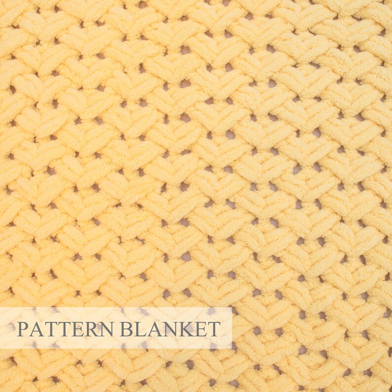 Alize Puffy Blanket Pattern PDF, Beginner Patterns, Finger Knit Blanket ...