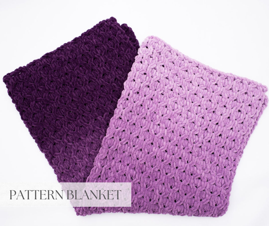 Loop Yarn Blanket Pattern Pdf Finger Knit Blanket Pattern - Etsy