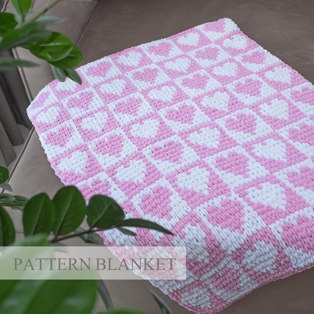 Loop Yarn Blanket Pattern Chess Love. Finger Knitting : Good Easy DIY ...