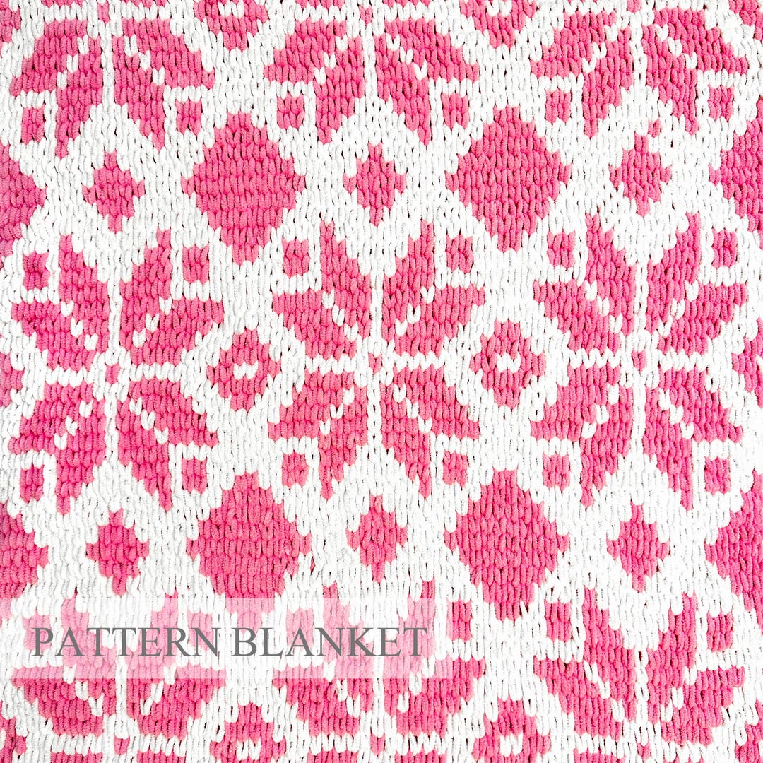 Alize Puffy More Blanket Pattern Bernat Graph It Loop Yarn Pattern ...