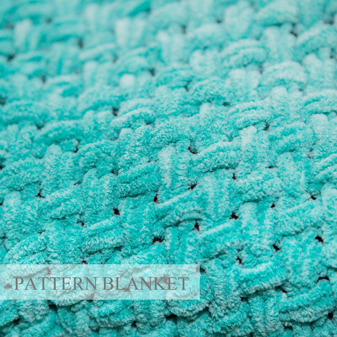 Finger Knit Blanket Pattern Pdf, Beginner Patterns Download, Loop Yarn ...