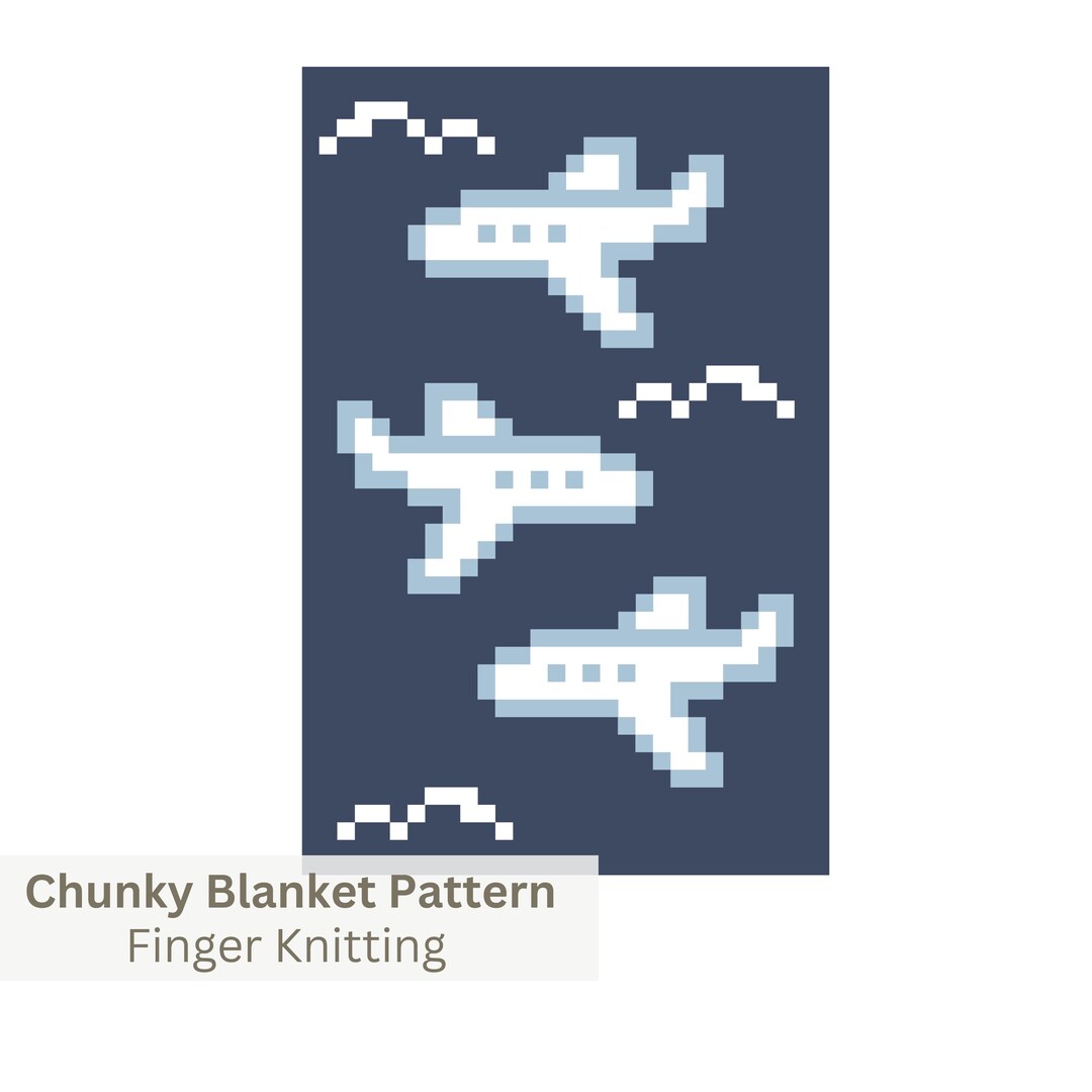 Tutorial Instructions Finger Knitting Chunky Airplane Baby Blanket ...