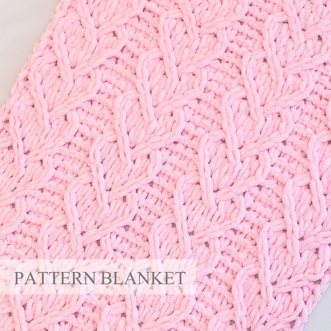 Finger Knit Blanket Pattern Pdf, Alize Puffy Blanket Pattern, Cable ...