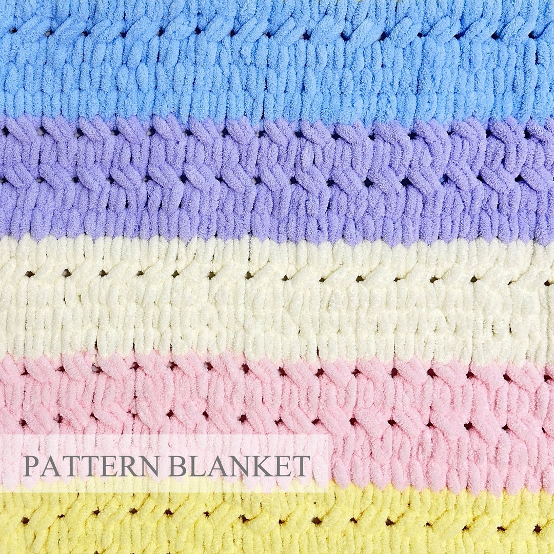 Beginner Finger Knit Blanket Pattern, Alize Puffy Blanket Pattern, Loop ...