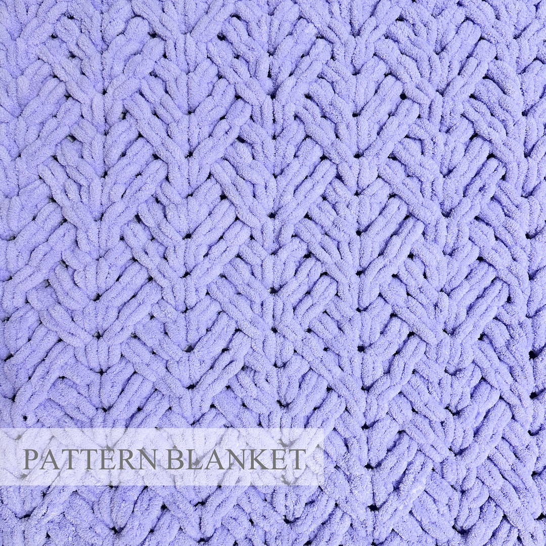 Blanket Knitting Pattern Download, Bernat Alize Yarn Pattern, Finger ...
