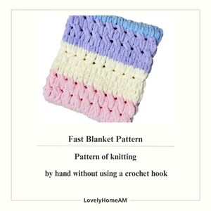 Beginner Finger Knit Blanket Pattern, Alize Puffy Blanket Pattern, Loop ...