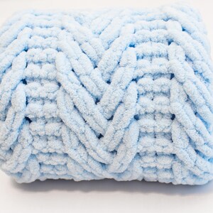 Finger Knit Blanket Pattern Pdf, Blanket Pattern, Loop Yarn Blanket ...