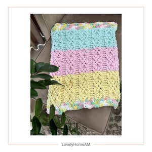 Alize Puffy Blanket Pattern PDF, Finger Knit Blanket Pattern, Loop Yarn ...