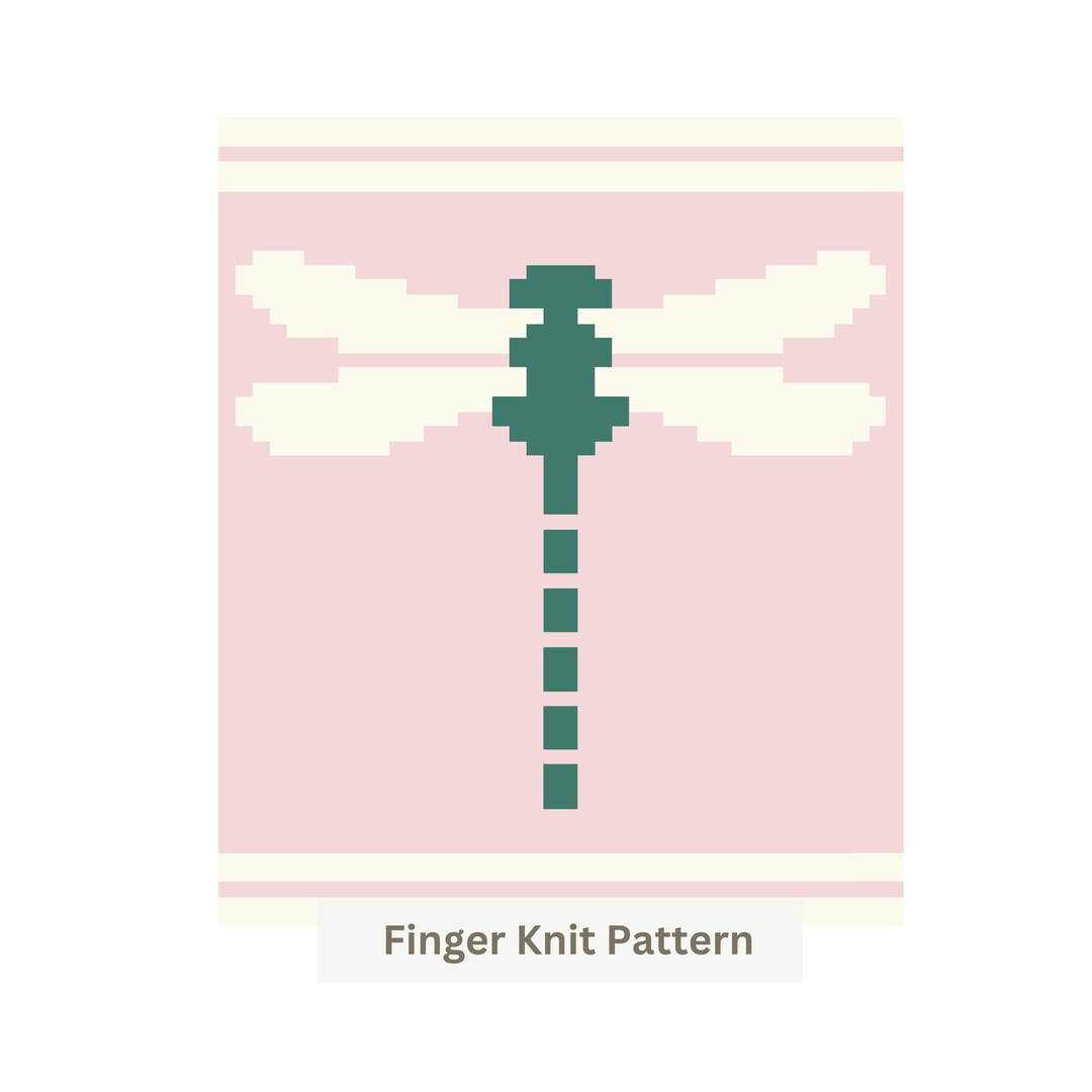 Dragonfly Chunky Blanket Finger Knitting Pattern (PDF) - Etsy