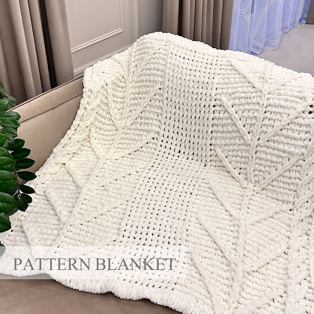 Blanket Knitting Pattern, Alize Puffy Yarn Pattern, Finger Blanket ...