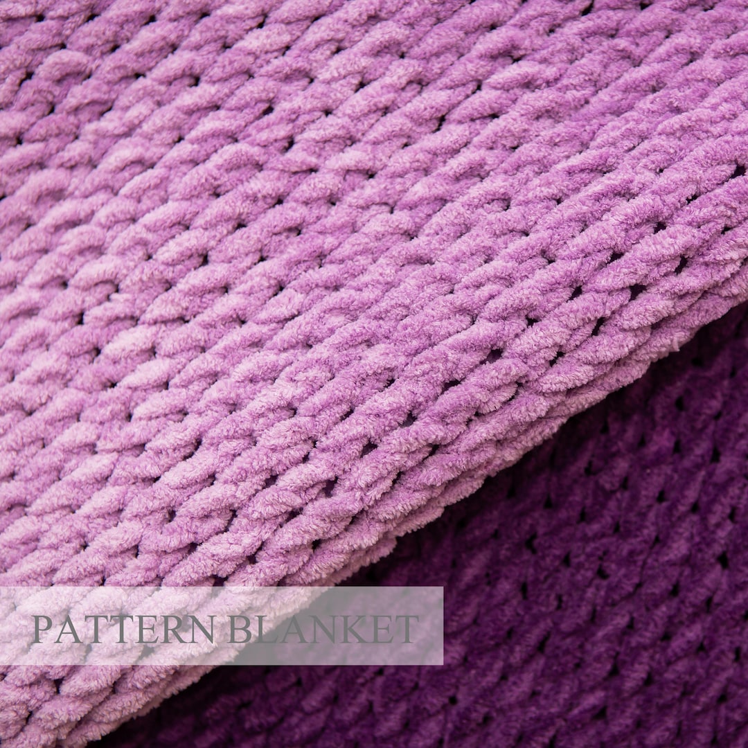 Loop Yarn Blanket Pattern: Beginner Finger Knitting (PDF Download) - Etsy
