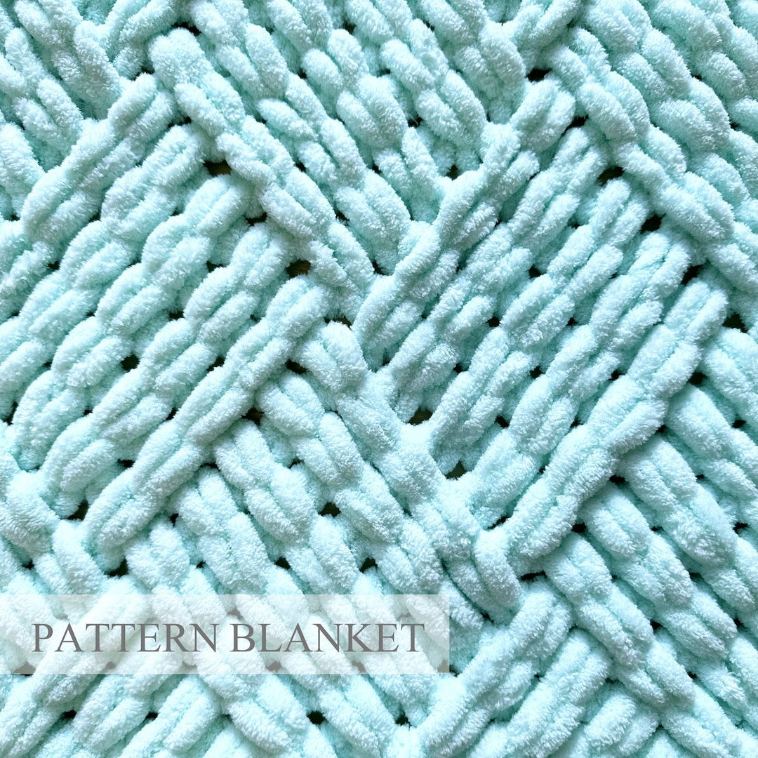 Loop Yarn Blanket Knitting Pattern: Criss-cross Five Weave (PDF Pattern ...