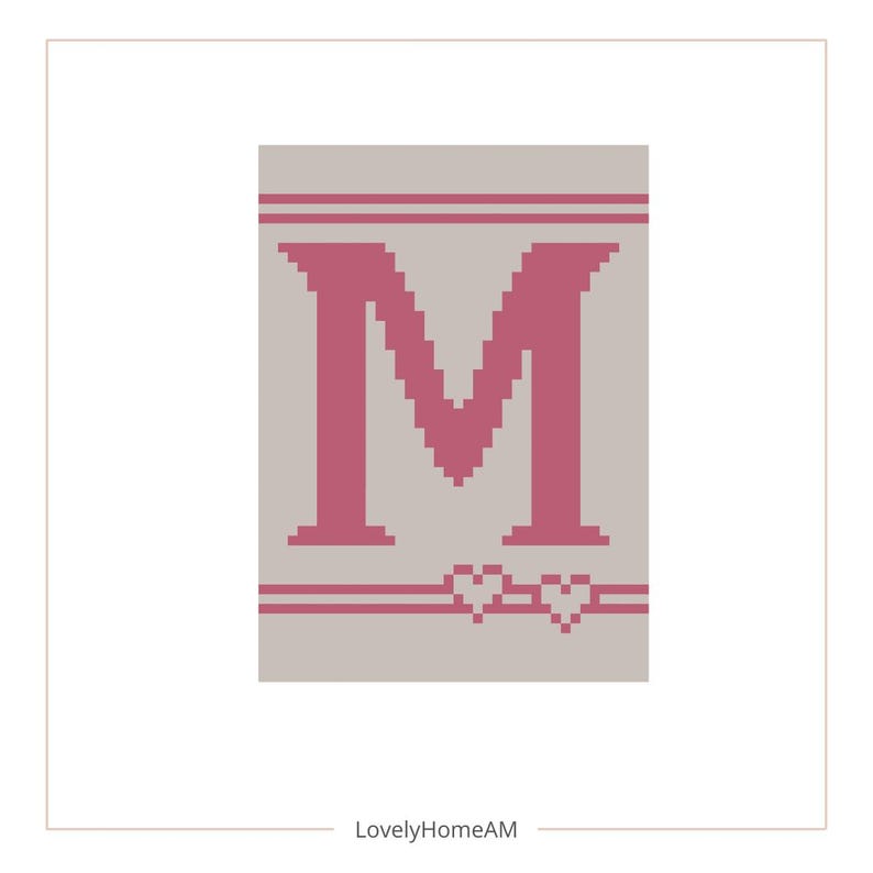 Chunky Blanket Knitting Pattern: Letter M Initial, Easy DIY (PDF) - Etsy UK
