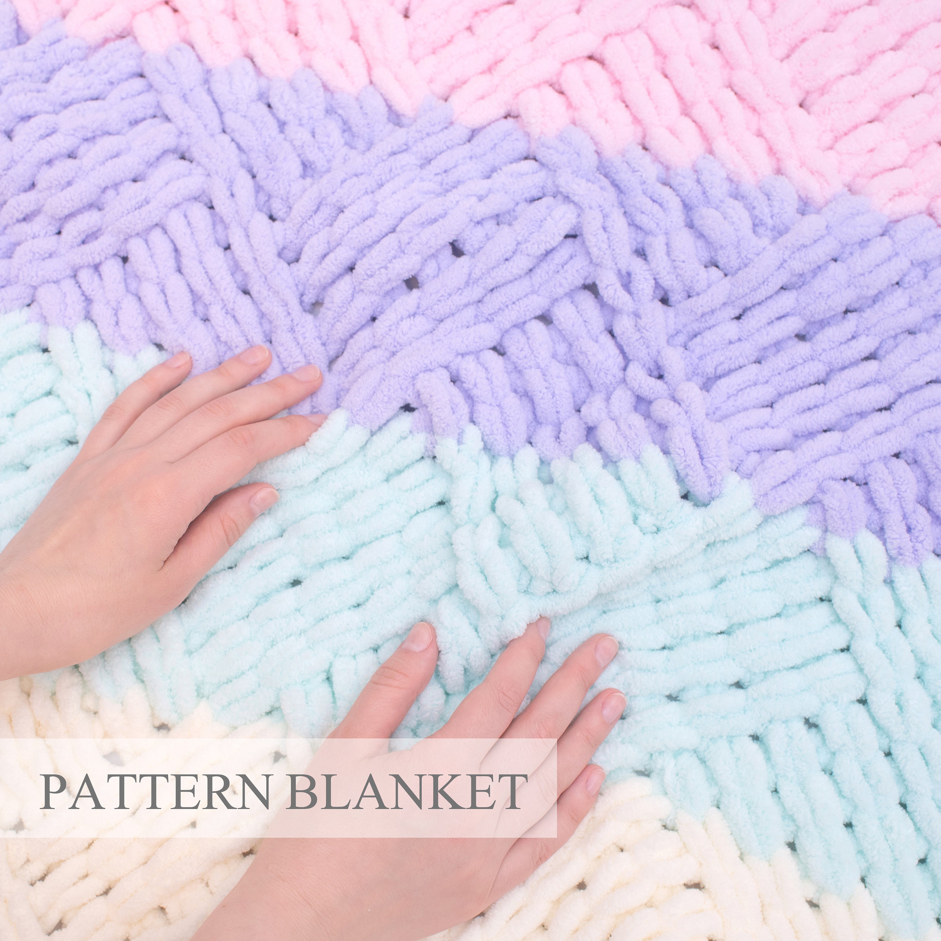 Loop Yarn Blanket Pattern PDF Finger Knit Blanket Pattern - Etsy