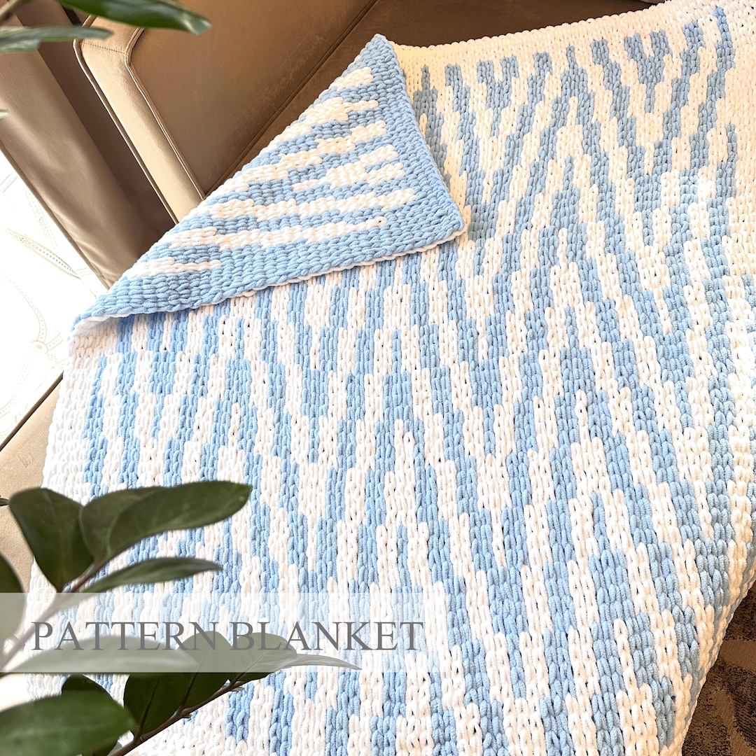 Alize Puffy More Blanket Pattern Pdf+video, Finger Knit Blanket Pattern ...
