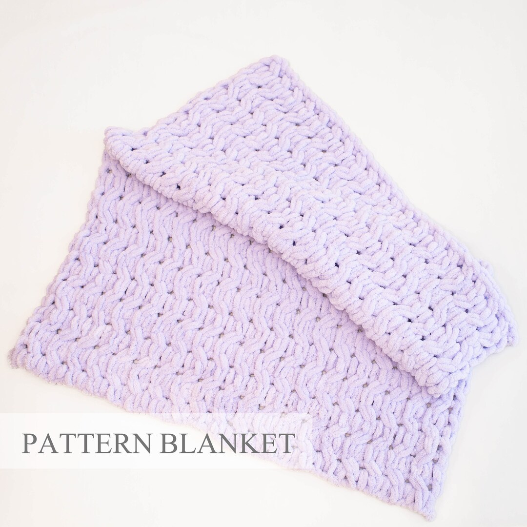 Alize Puffy Blanket Pattern PDF, Finger Knit Blanket Pattern, Bernat ...