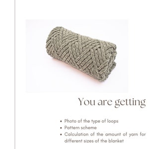 Loop Yarn Blanket Pattern Pdf, Chunky Knit Blanket, Alize Puffy Blanket ...