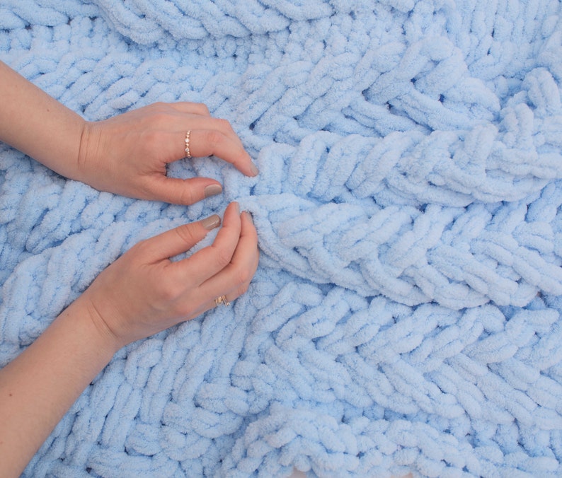 Finger Knit Blanket Pattern Pdf Blanket Pattern Download - Etsy