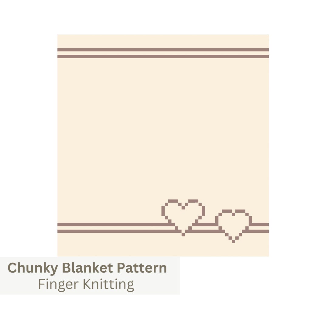 Two Hearts Blanket Pattern Finger Chunky Knitting Alize Puffy More ...