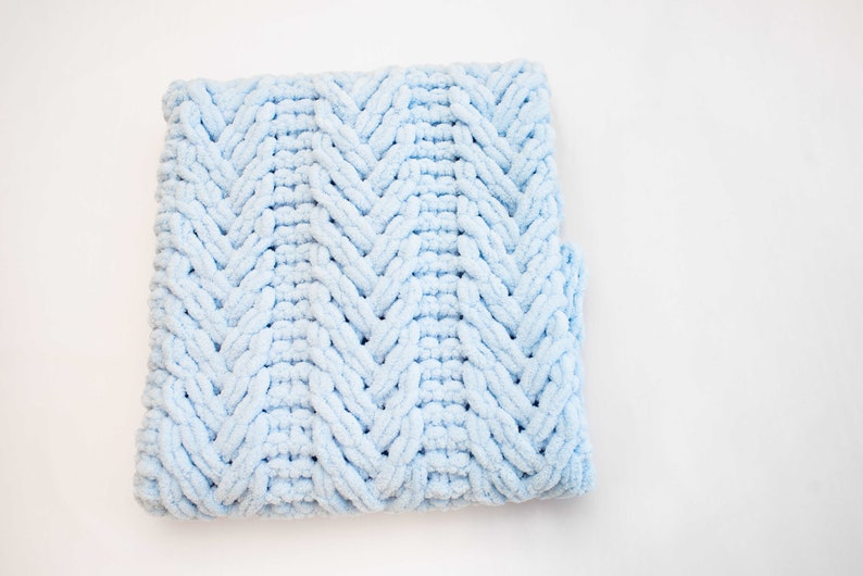 Finger Knit Blanket Pattern Pdf Blanket Pattern Download - Etsy