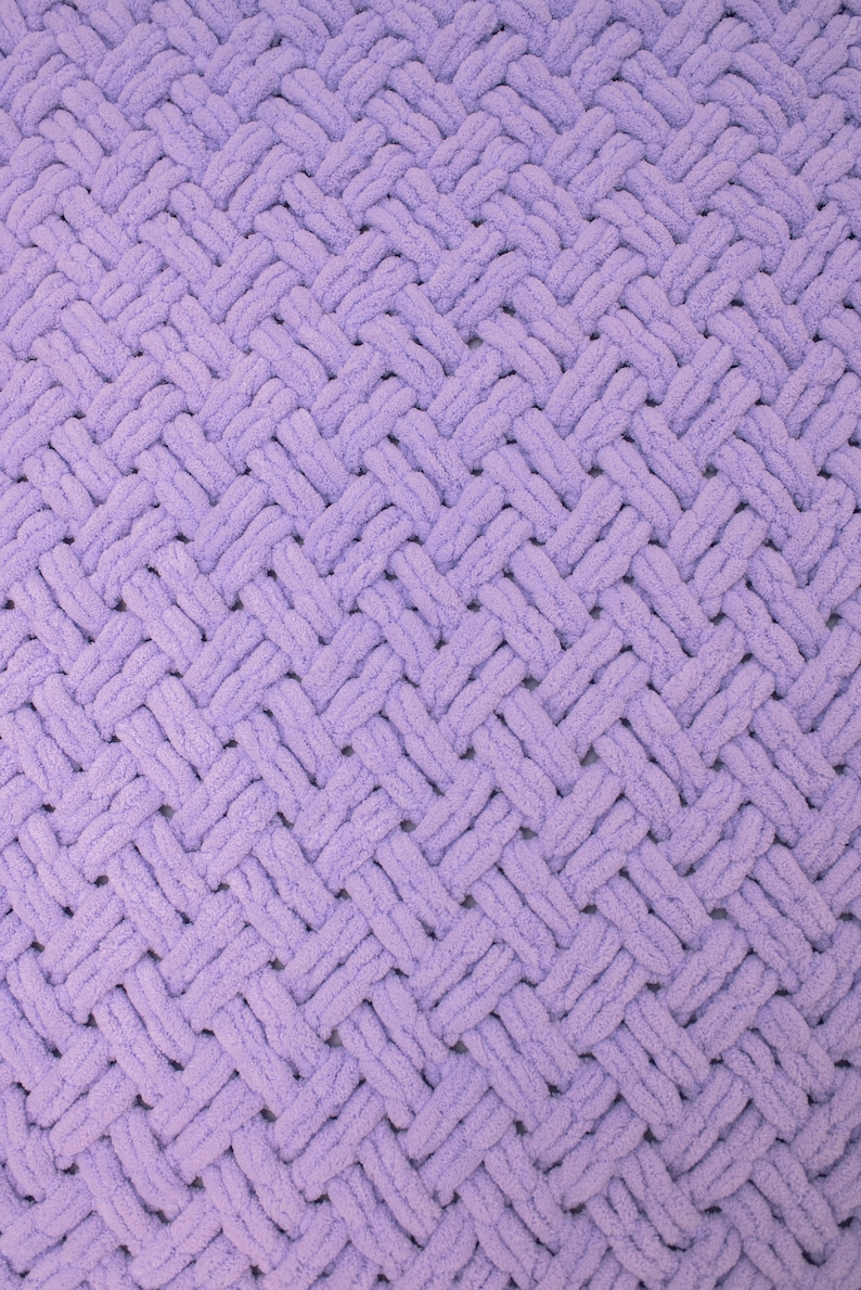 Beginner Finger Knit Blanket Pattern: Alize Puffy Loop Yarn (PDF ...