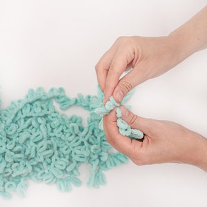 Alize Puffy Fine Blanket Pattern, Finger Knit Blanket Pattern, Loop ...