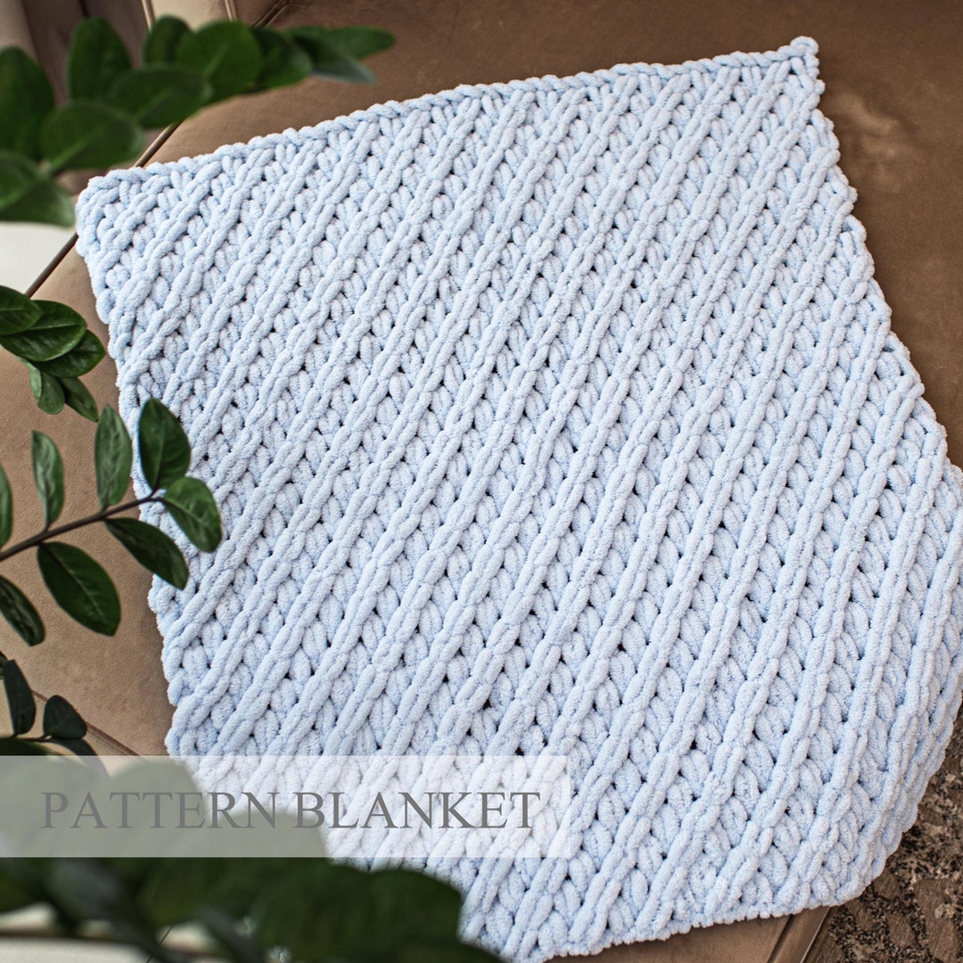 Loop Yarn Blanket Pattern Pdf, Chunky Knit Blanket, Alize Puffy Blanket ...