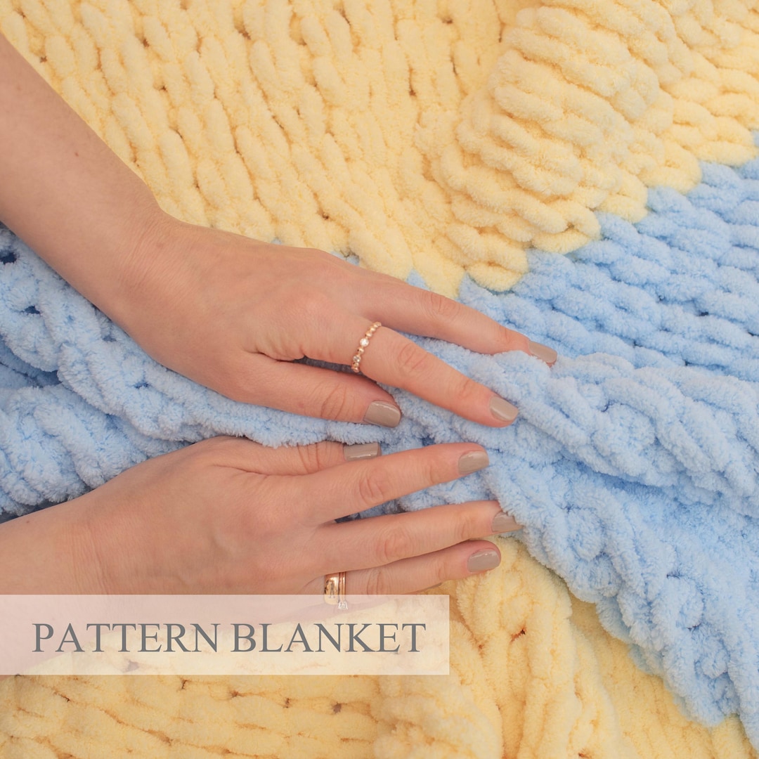 Finger Knit Blanket Pattern: Beginner Loop Yarn (PDF Download) - Etsy