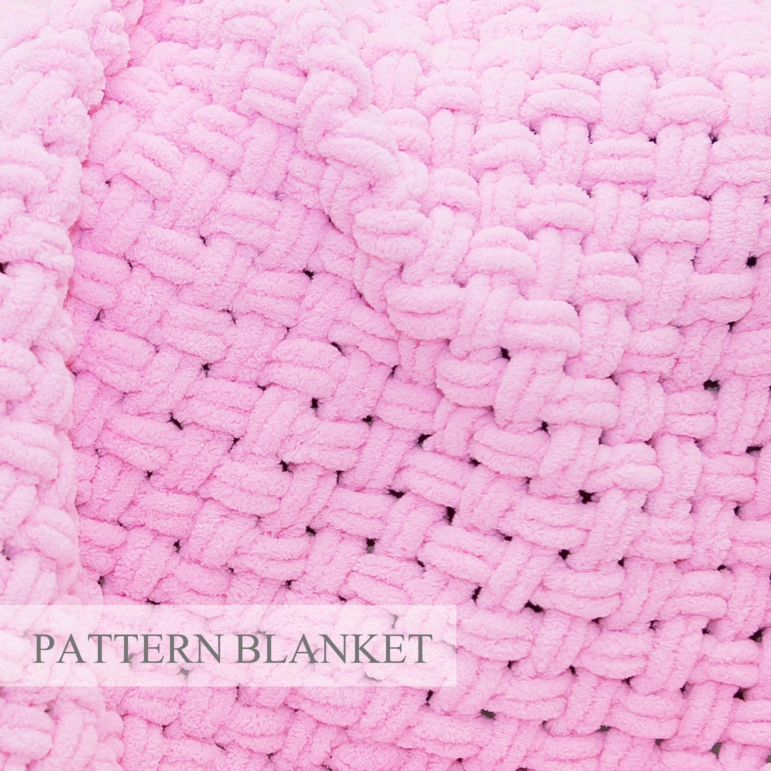 Finger Knit Blanket Pattern Pdf, Beginner Patterns, Loop Yarn Blanket ...