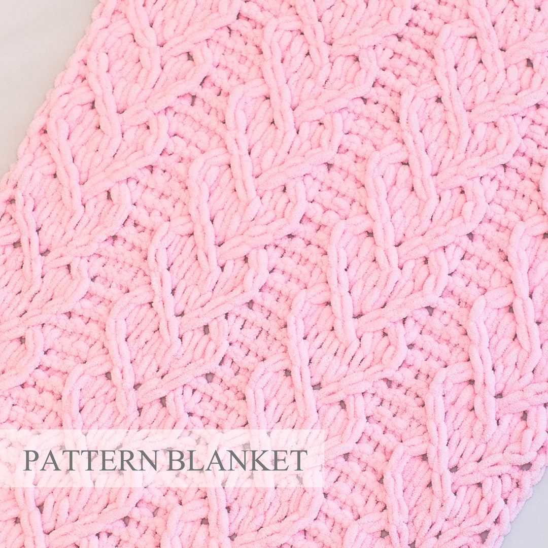 Finger Knit Blanket Pattern Pdf, Alize Puffy Blanket Pattern, Cable ...