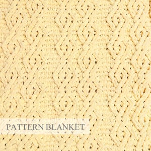 Loop Yarn Bernat Alize Puffy Finger Knit Blanket Pattern PDF Chunky ...