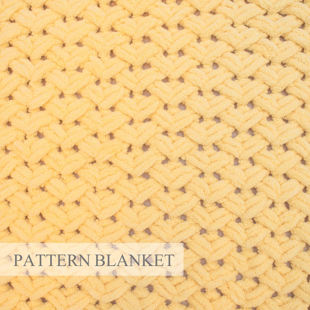Alize Puffy Blanket Pattern PDF, Beginner Patterns, Finger Knit Blanket ...