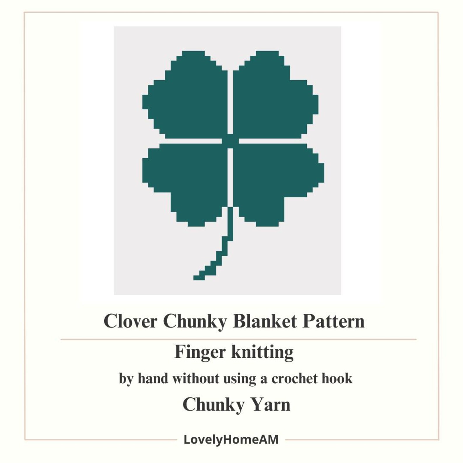 Clover Chunky Blanket Pattern. Finger Knitting : Good Easy DIY Tutorial ...